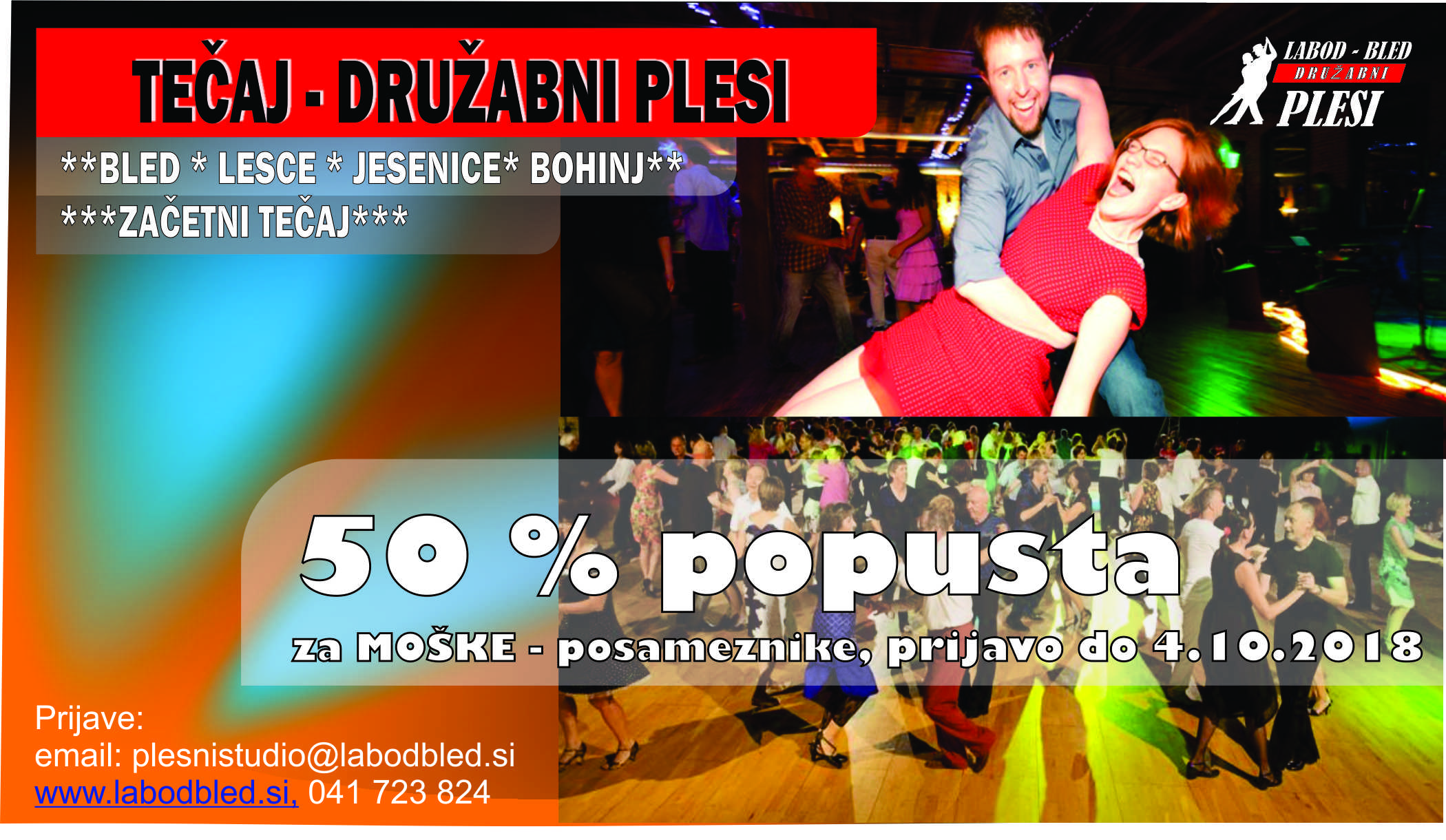 Moški kandidati za plesni tečaj v mesecu oktobru 50% popusta - Plesni ...